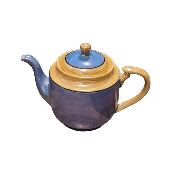 Takito | Kitchen | Vintage Takito Tt Lusterware Teapot Japan Gold Blue ...